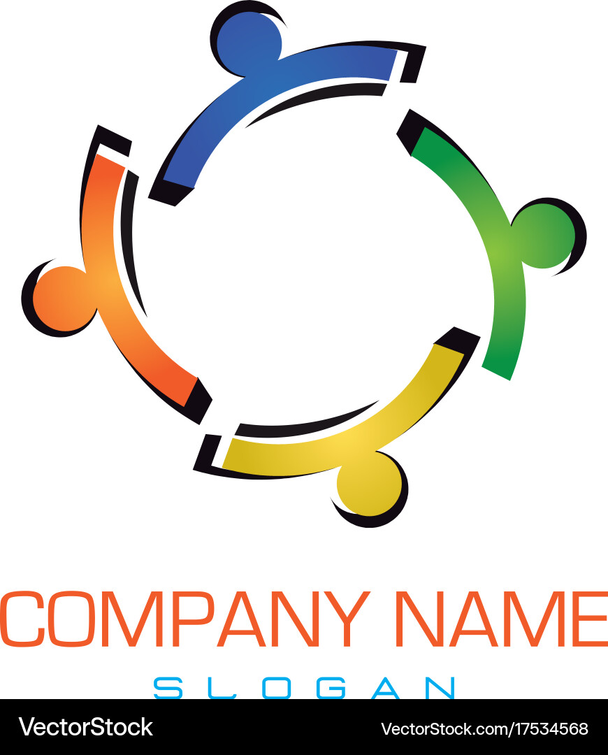 Colorful family logo Royalty Free Vector Image