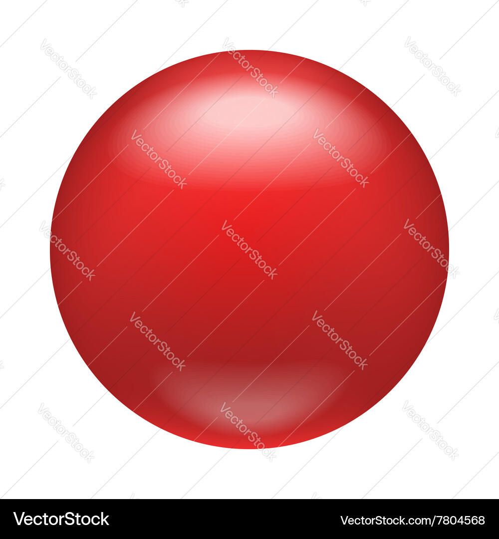 Glossy red badge magnet icon realistic style Vector Image