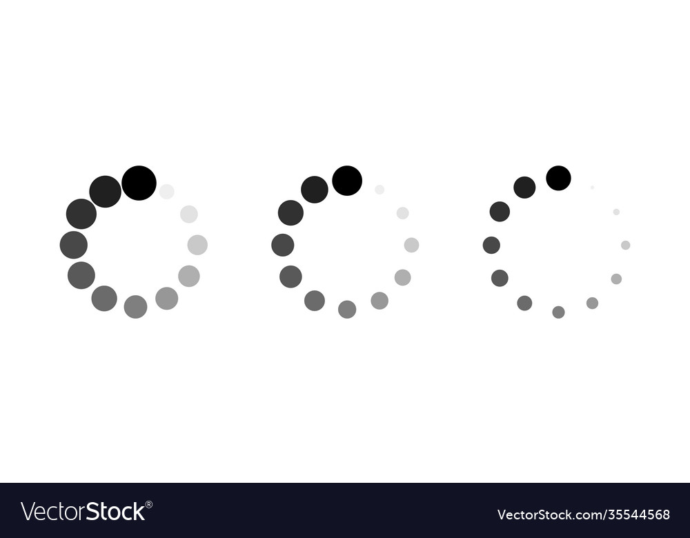 Loading load icons isolated set Royalty Free Vector Image