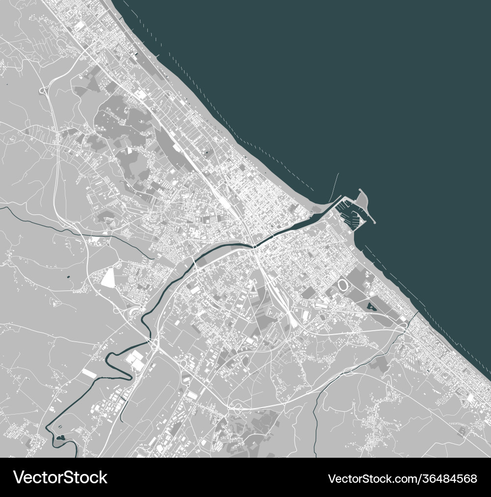 Map city pescara abruzzo italy Royalty Free Vector Image
