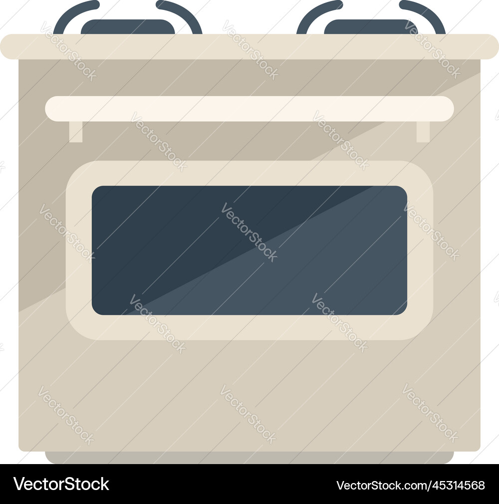 Oven stove icon flat cooking gas Royalty Free Vector Image
