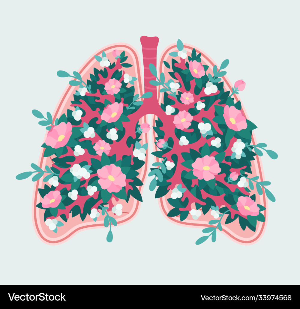 Patient-friendly floral scheme healthy human Vector Image