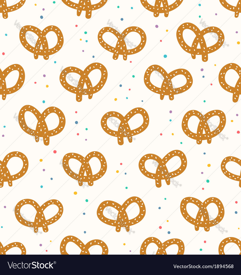Pretzels pattern Royalty Free Vector Image - VectorStock