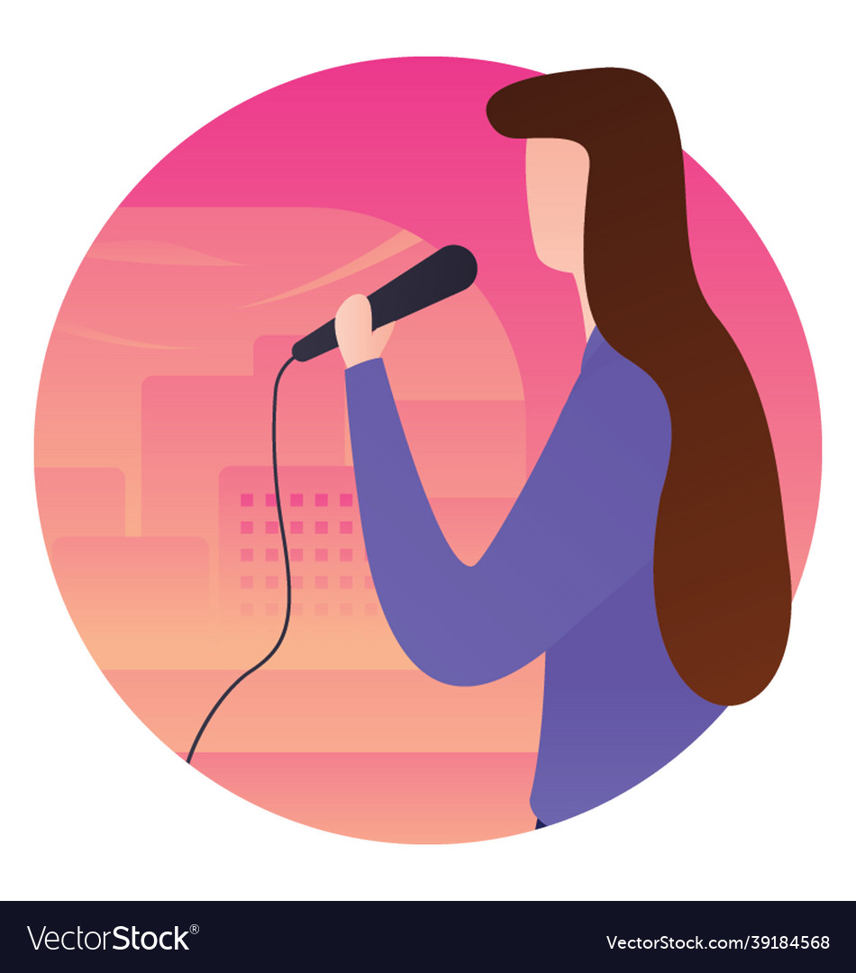 Singer Royalty Free Vector Image - VectorStock