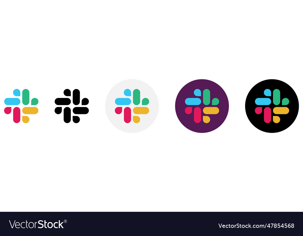 Slack logos set Royalty Free Vector Image - VectorStock