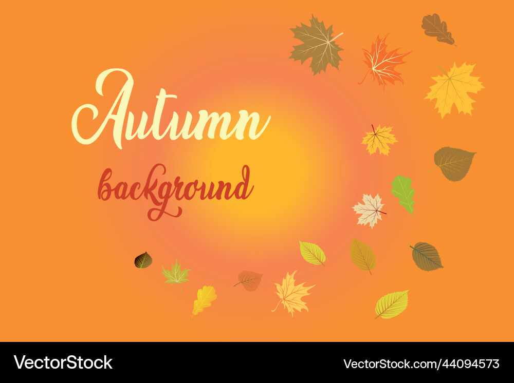 Autumn fall seasonal background design Royalty Free Vector