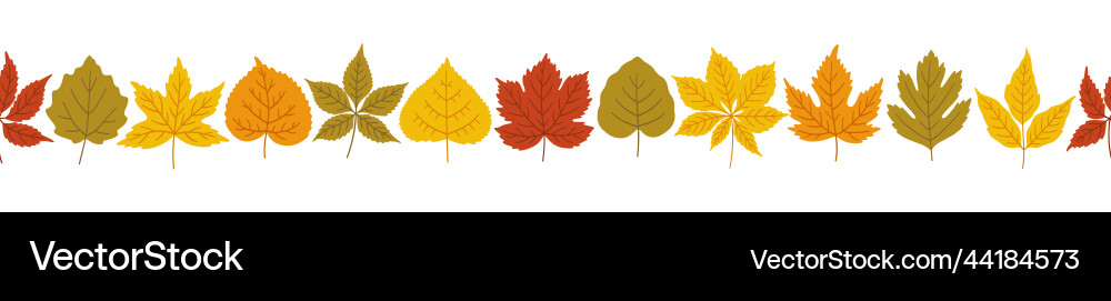 Autumn leaves background banner template Vector Image