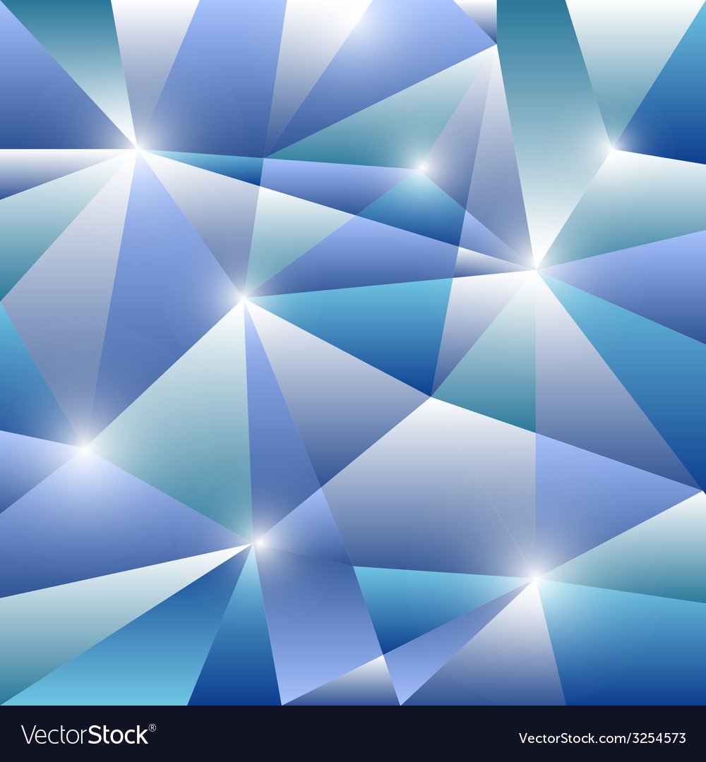 Geometric pattern with blue triangles background Vector Image