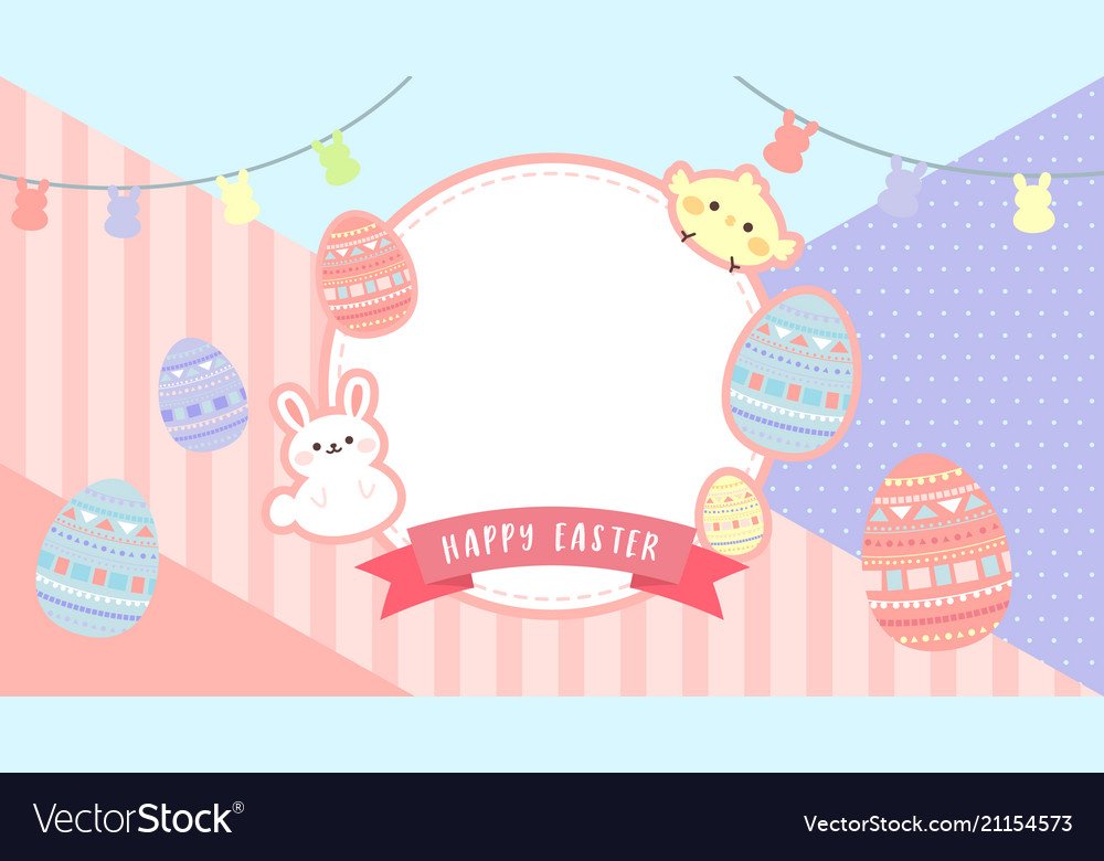 Happy easter greeting card background Royalty Free Vector