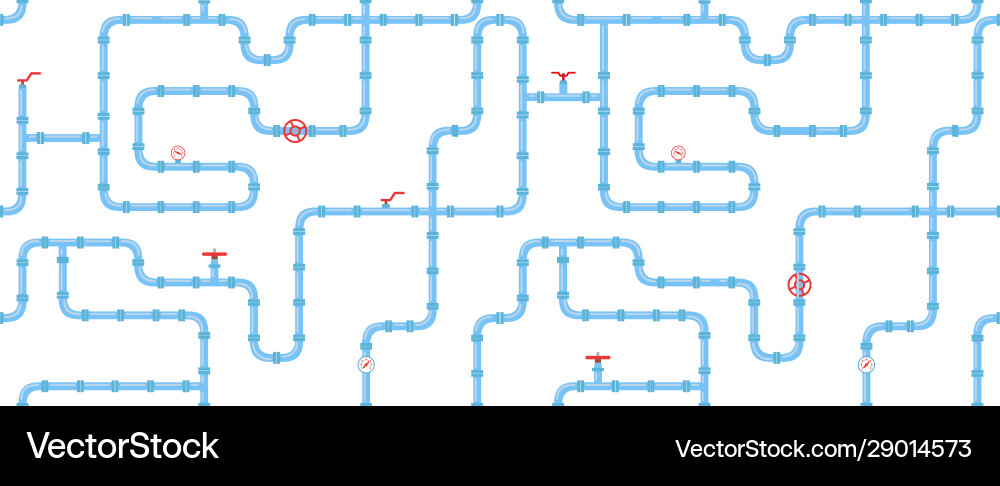 Industrial seamless pattern piping for water gas Vector Image