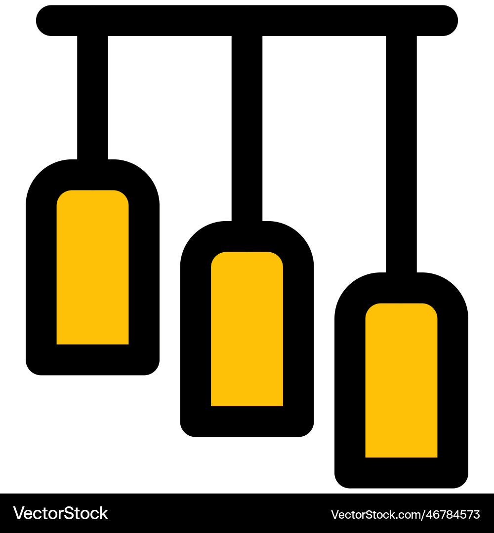 Pendant light fixture or hanging bulb Royalty Free Vector