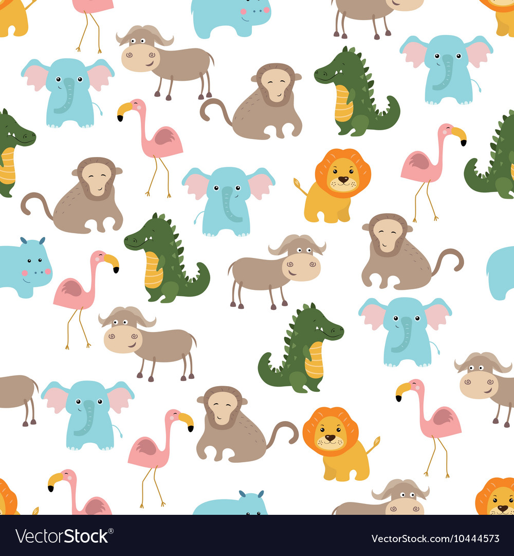 Seamless cartoon pattern Royalty Free Vector Image