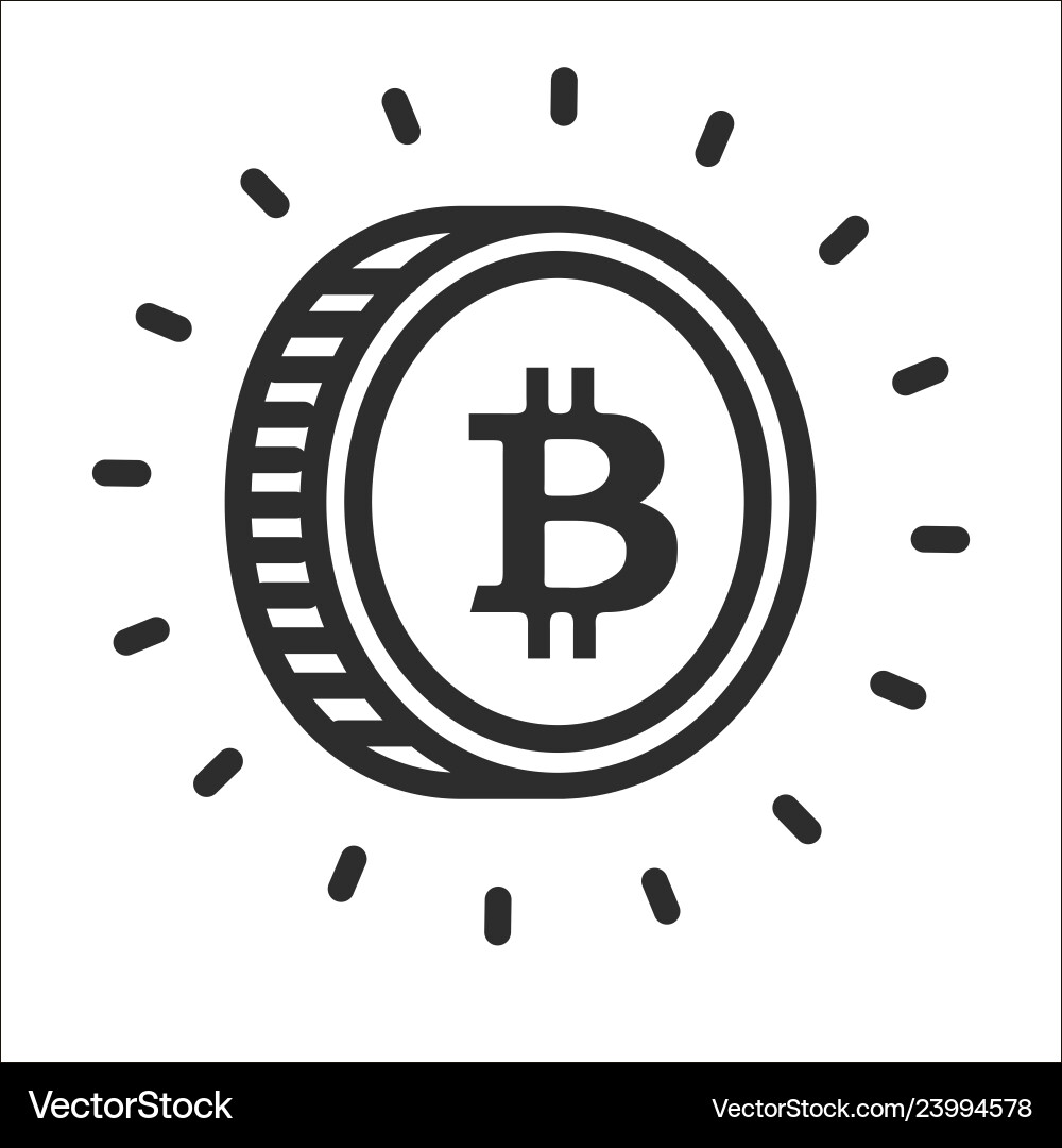 Concept of miner bitcoin Royalty Free Vector Image