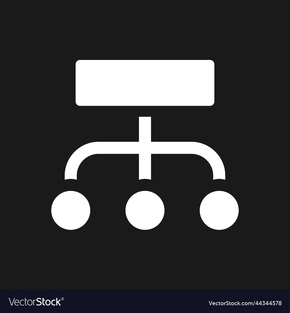 Data structuration process pixel dark mode glyph Vector Image