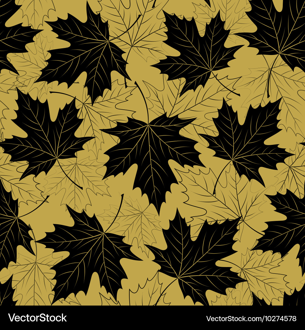 Fall leaf seamless pattern autumn foliage Vector Image