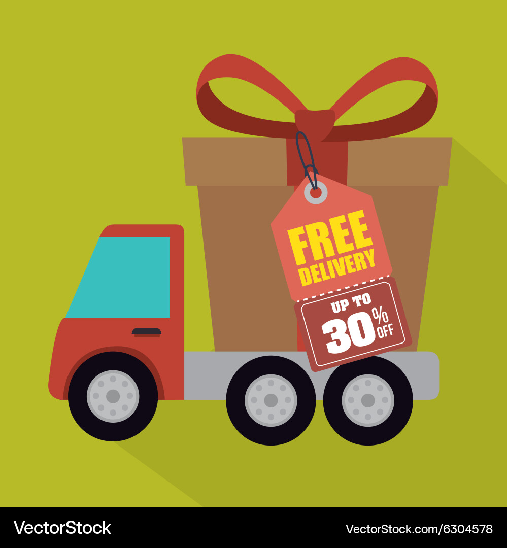 Free delivery and shipping Royalty Free Vector Image