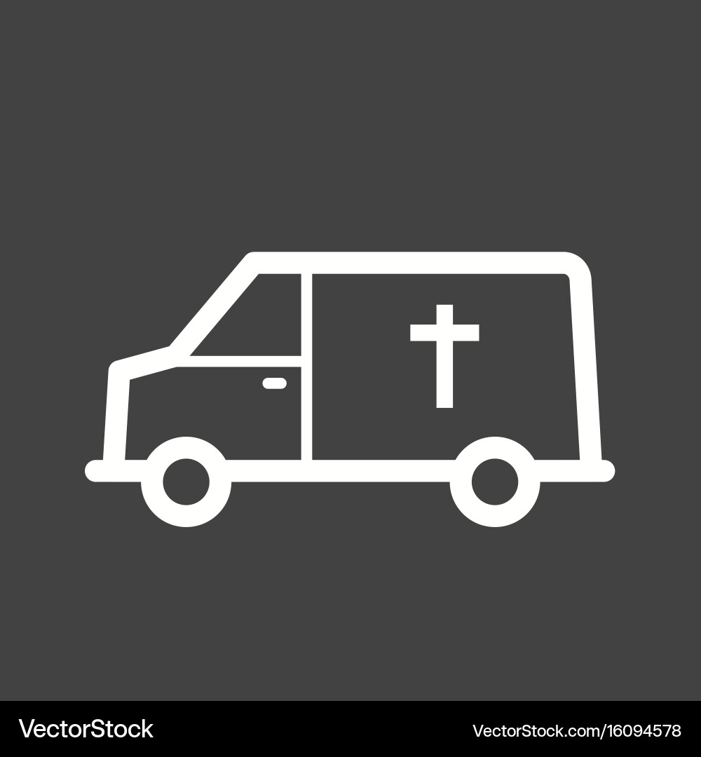 Funeral van i Royalty Free Vector Image - VectorStock
