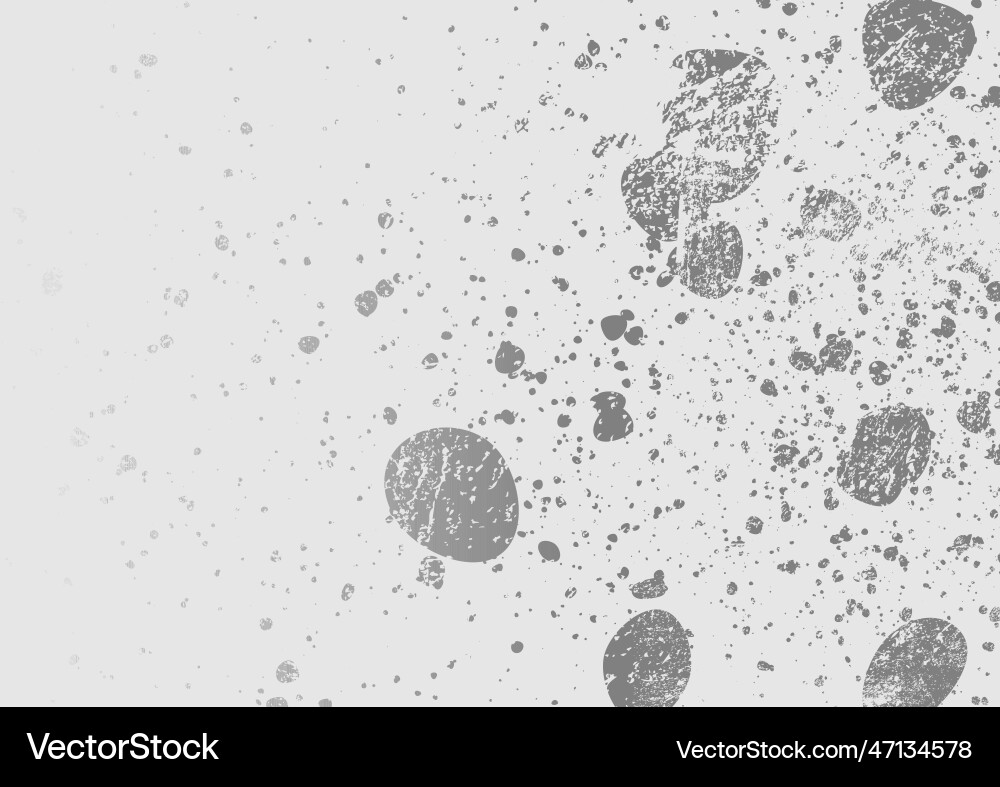 Grey grunge ink blots abstract background Vector Image