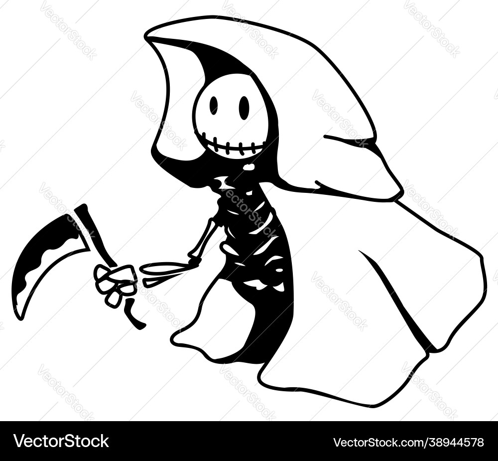 Happy death cartoon Royalty Free Vector Image - VectorStock