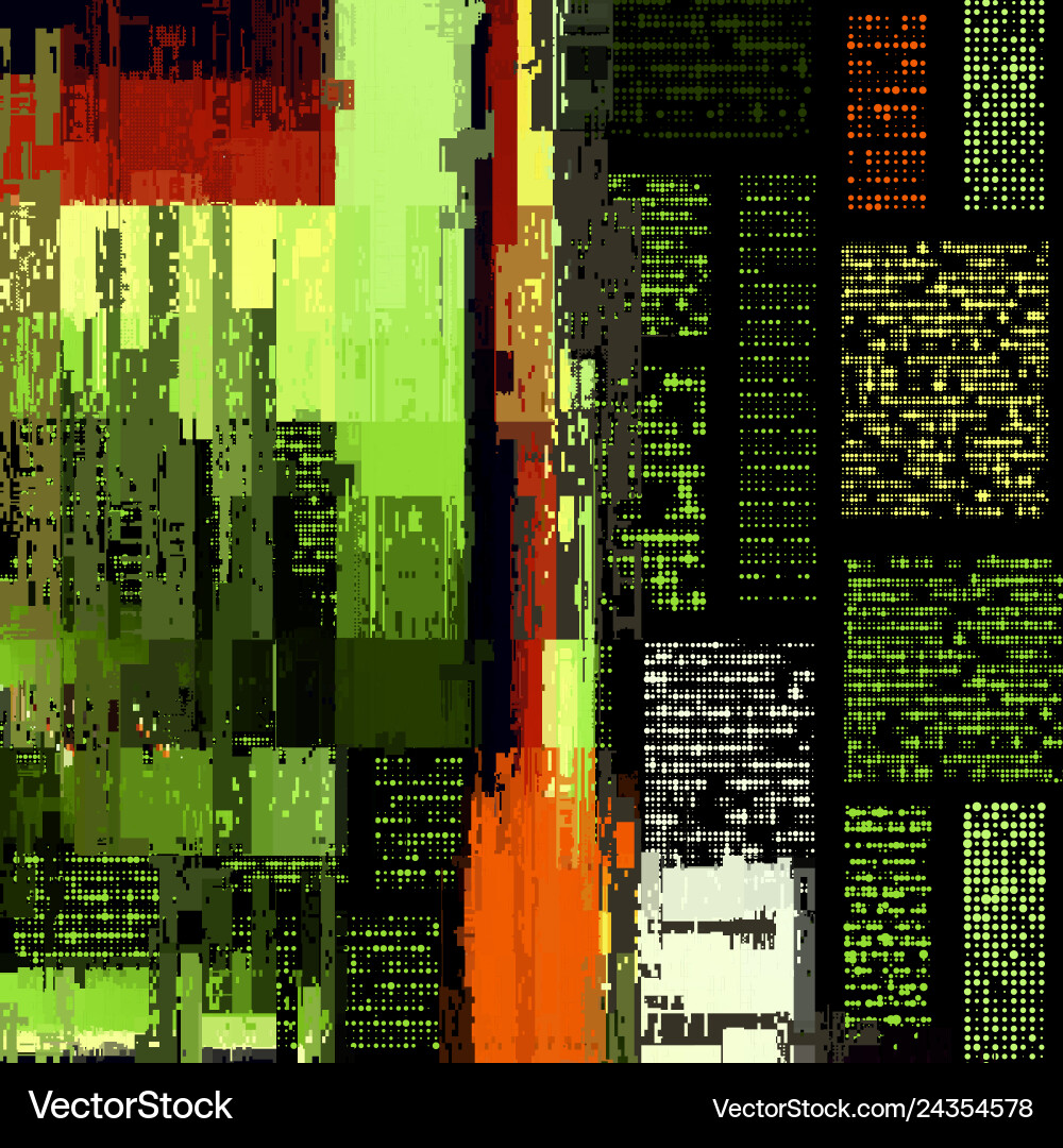 Image with imitation of grunge datamoshing Vector Image