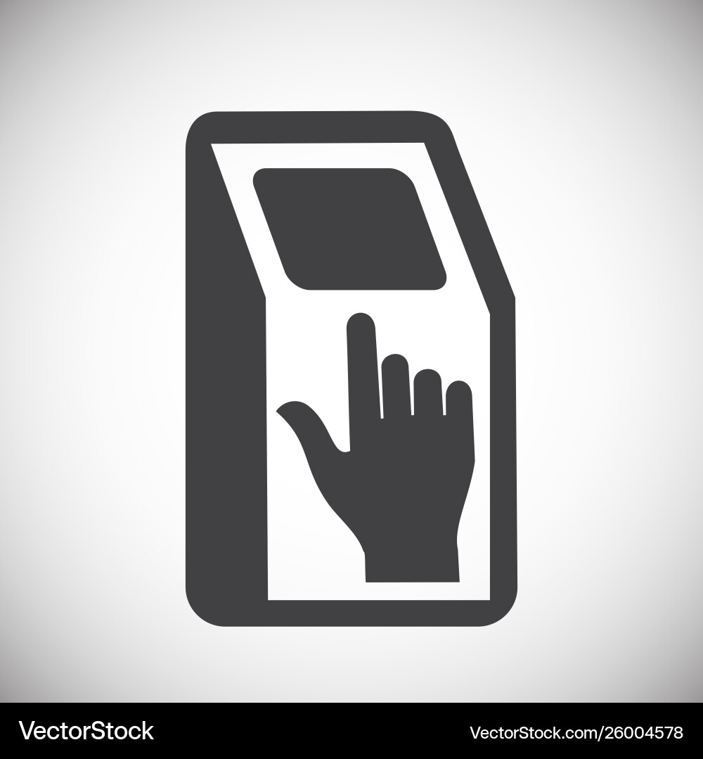 Pos terminal icon on background for graphic Vector Image