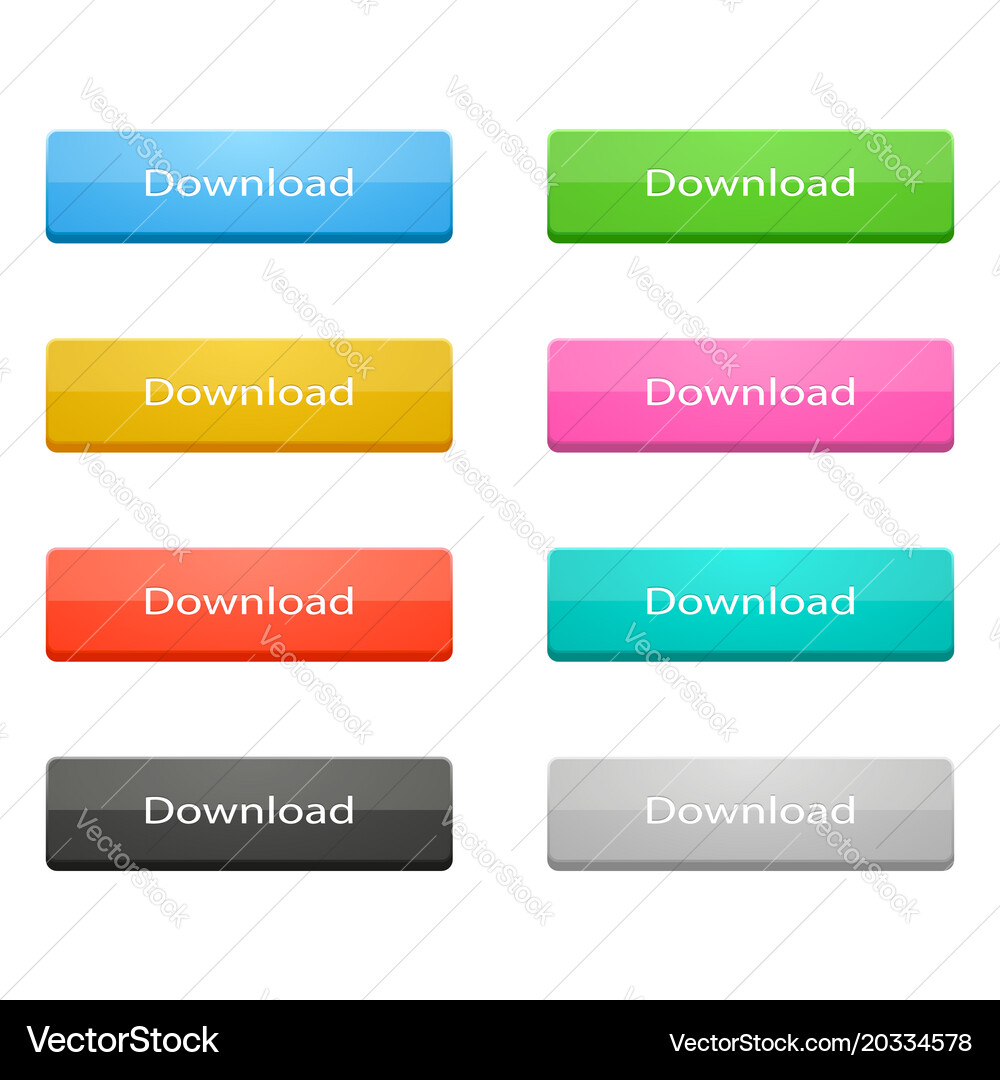 Set of download buttons Royalty Free Vector Image