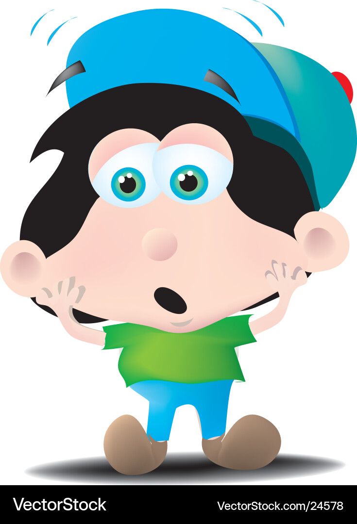 Surprised boy Royalty Free Vector Image - VectorStock