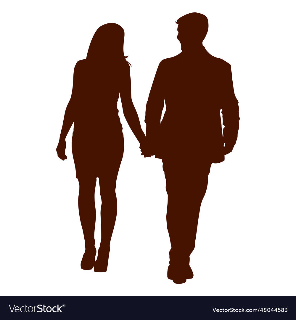 Couple hand holding Royalty Free Vector Image - VectorStock