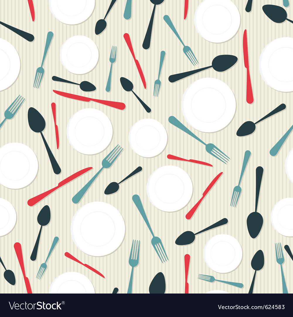 Cutlery pattern Royalty Free Vector Image - VectorStock