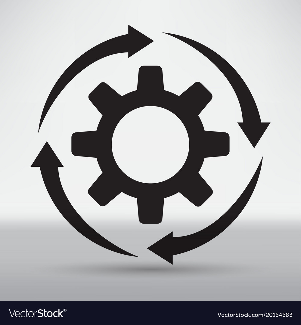 Gears isolated object technical mechanical Vector Image