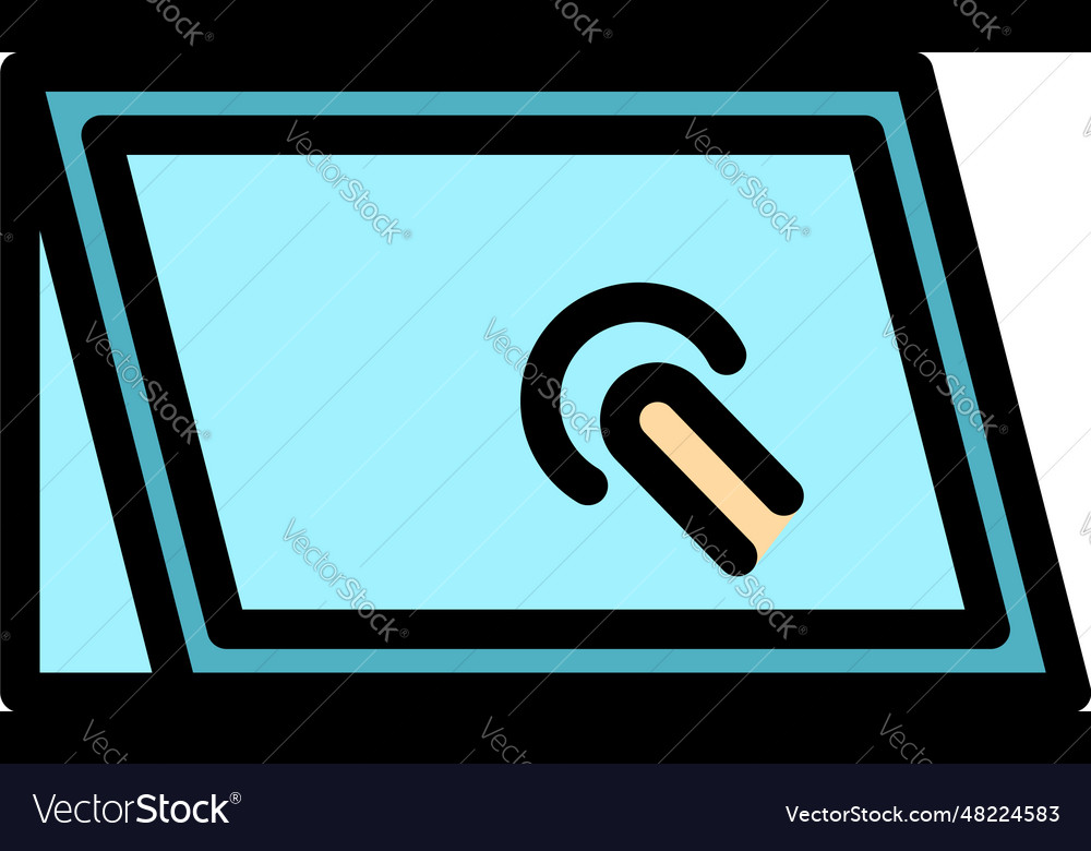 Smart touch icon flat Royalty Free Vector Image