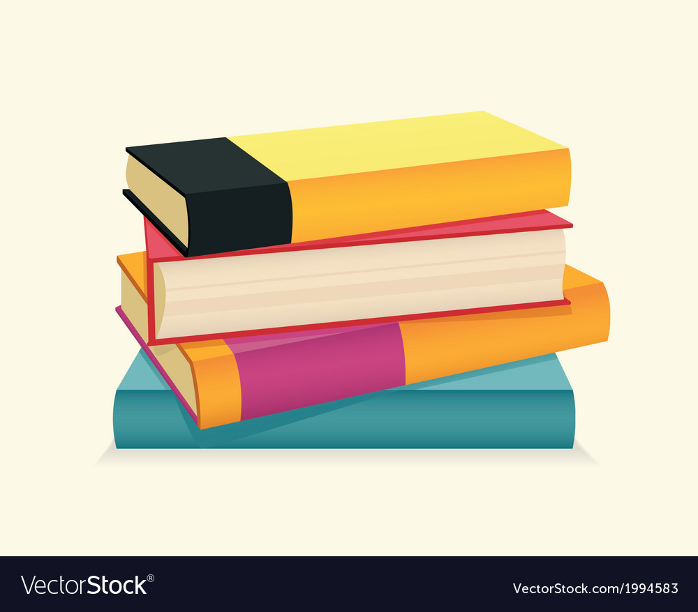Stack books Royalty Free Vector Image - VectorStock