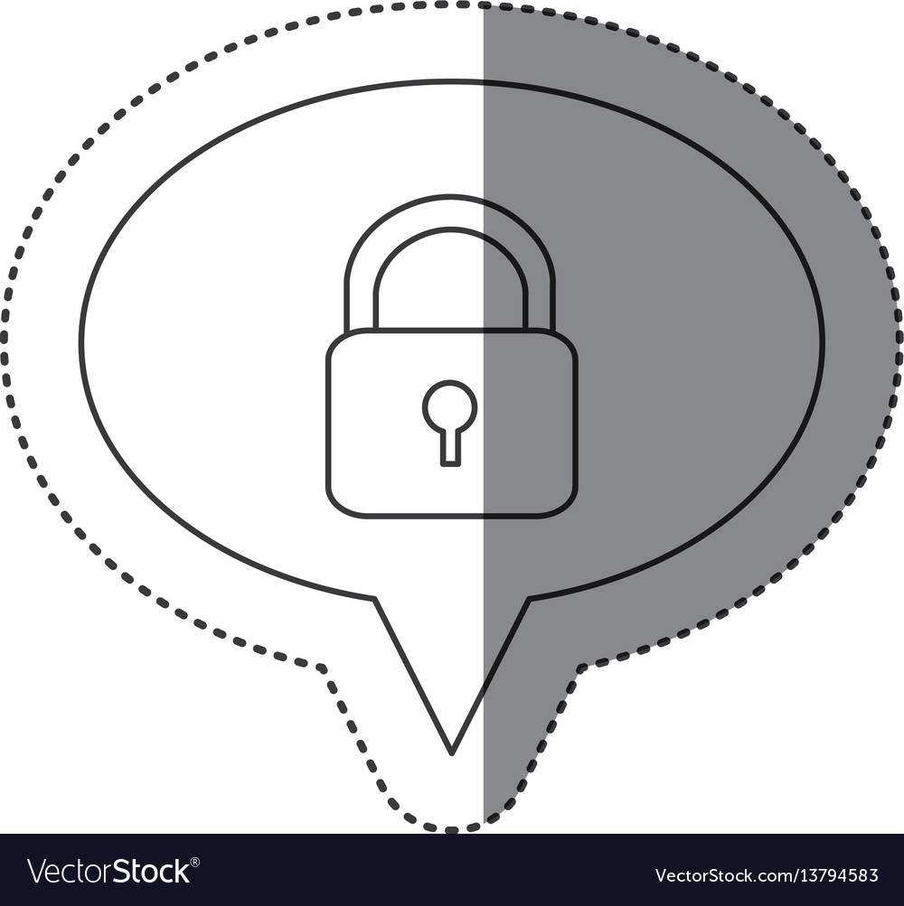 Sticker monochrome contour oval speech Royalty Free Vector Sticker monochrome contour oval speech Royalty Free Vector
