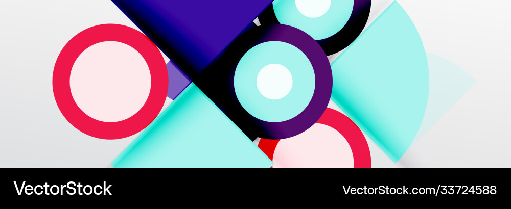 Bright color circles abstract round shapes Vector Image