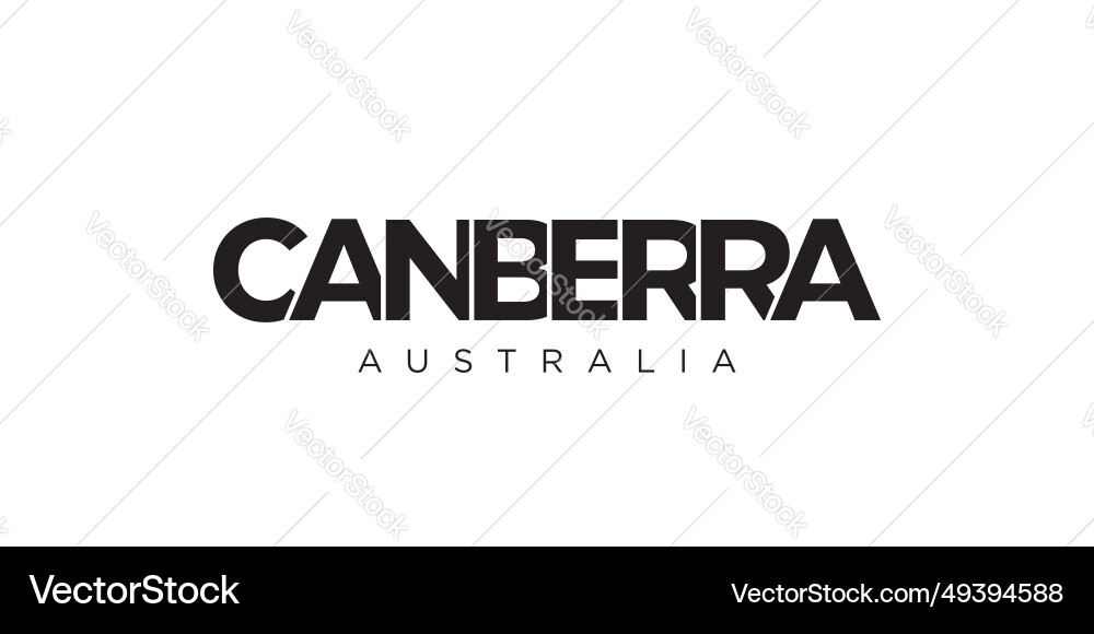 Canberra in the australia emblem design Royalty Free Vector