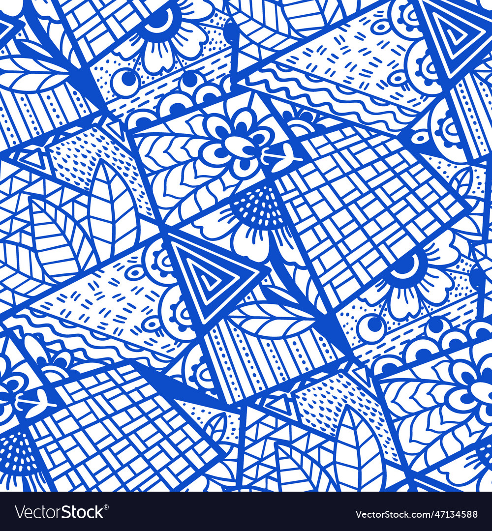 Seamless Pattern With A Simple Abstract Drawing Vector Image