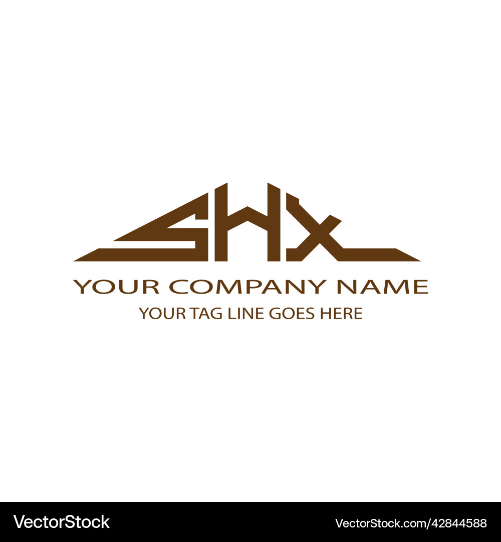 Shx letter logo creative design with graphic Vector Image