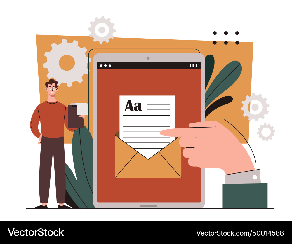 Social media promotion concept Royalty Free Vector Image