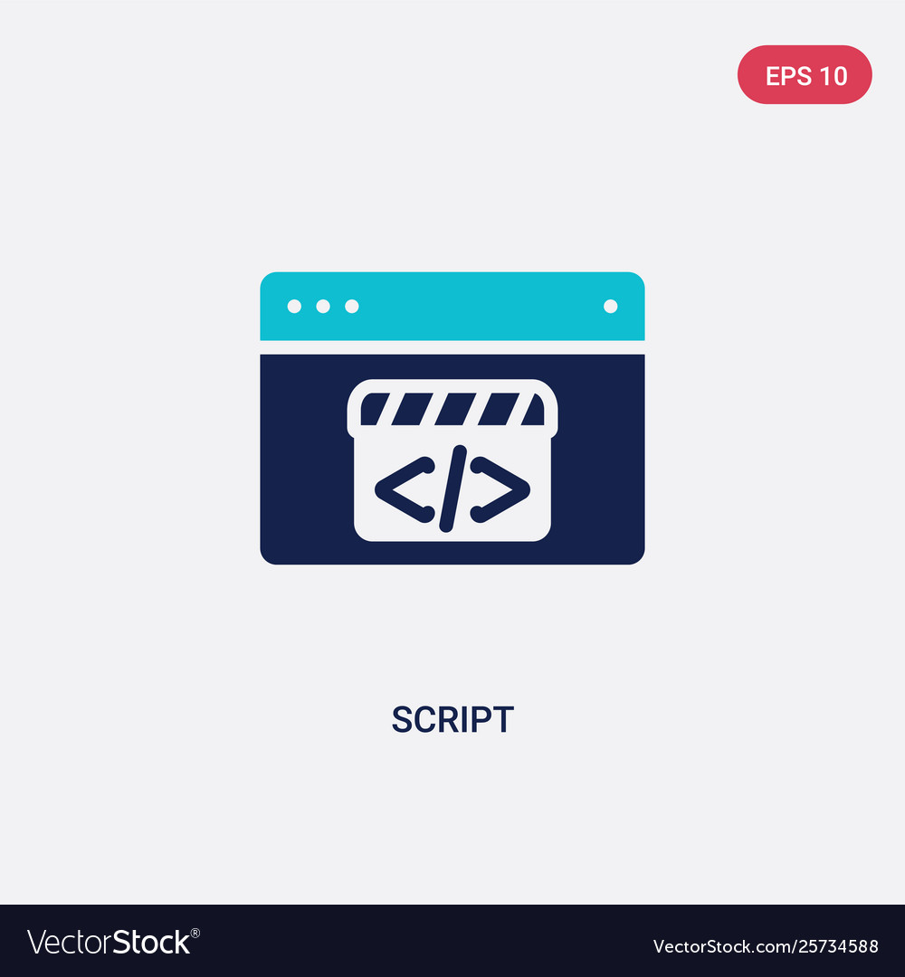 Two color script icon from blogger and influencer Vector Image