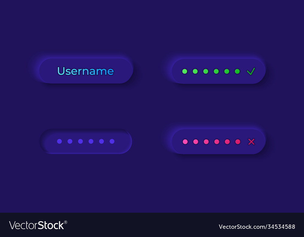 User login ui elements kit Royalty Free Vector Image User login ui elements kit Royalty Free Vector Image
