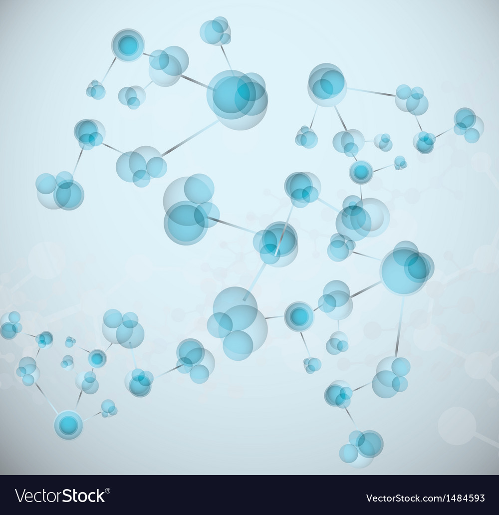 Abstract molecular structure background Royalty Free Vector