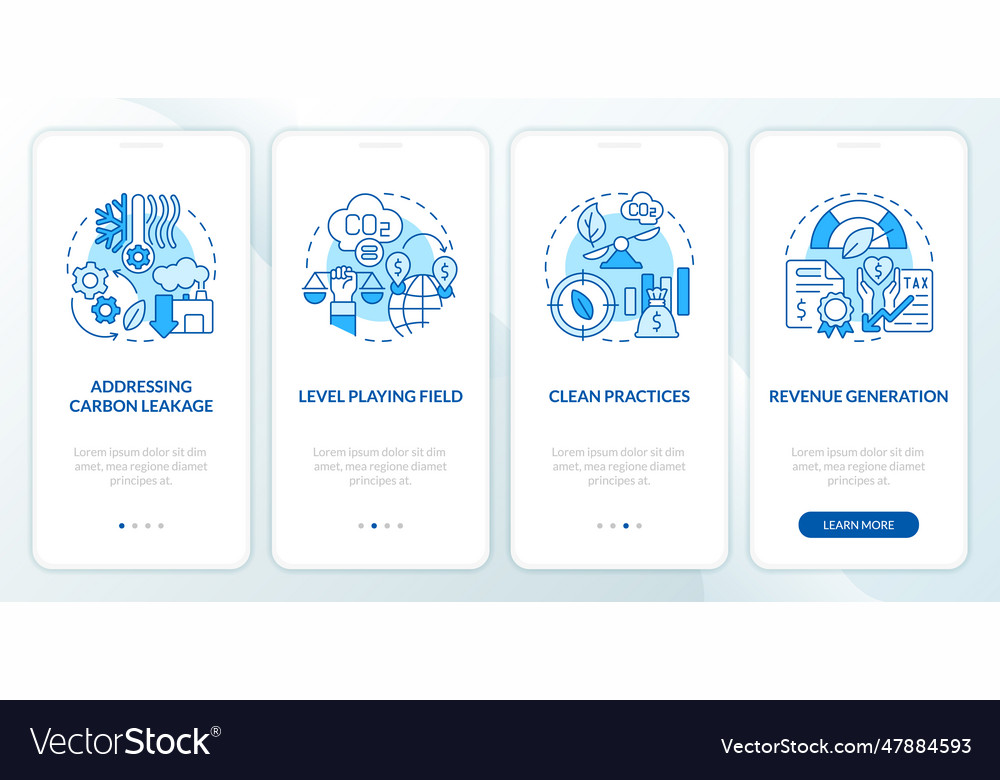 Carbon border adjustment concept with thin line Vector Image Carbon border adjustment concept with thin line Vector Image