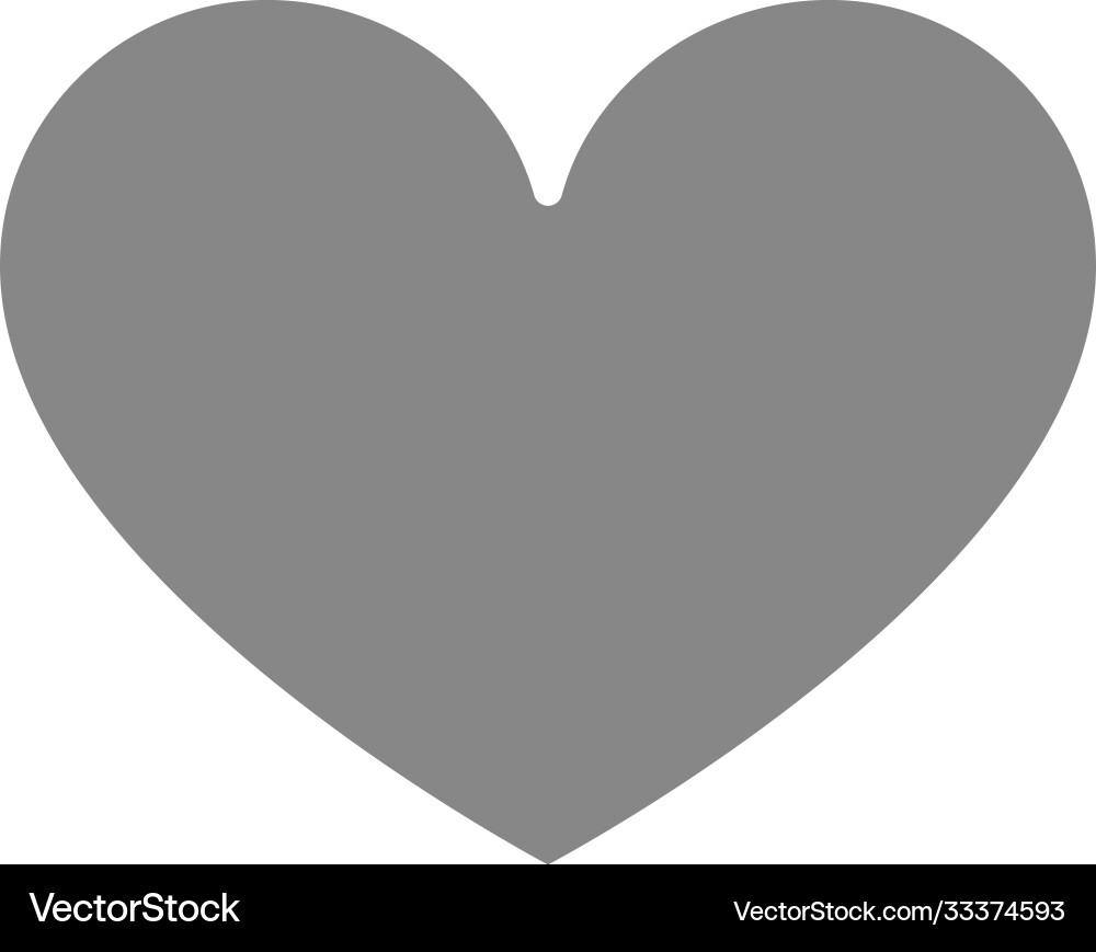 Heart grey icon symbol love like feedback Vector Image