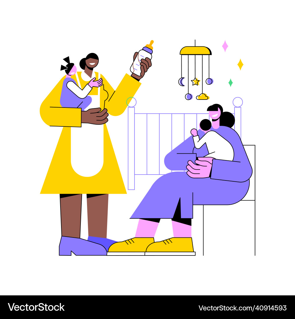 Infant daycare center abstract concept Royalty Free Vector