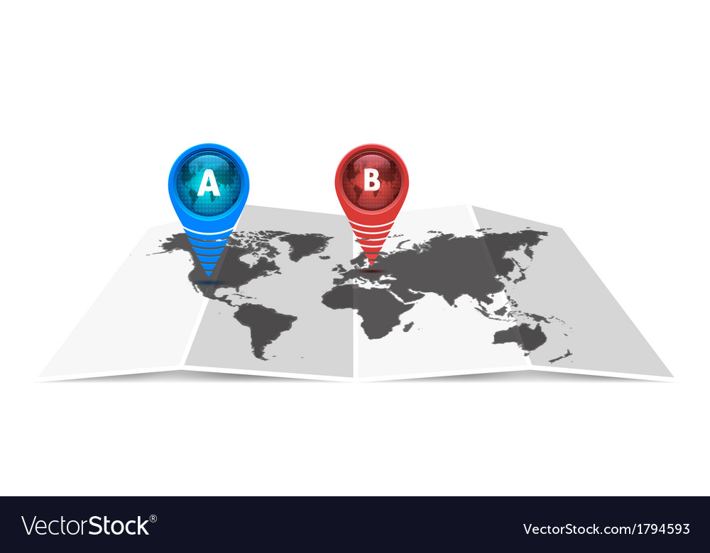 Map markers Royalty Free Vector Image - VectorStock