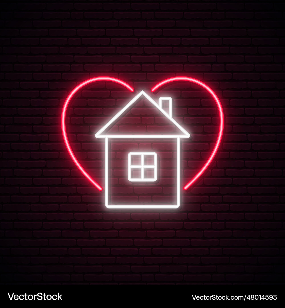 Quarantine neon sign self isolation concept Vector Image