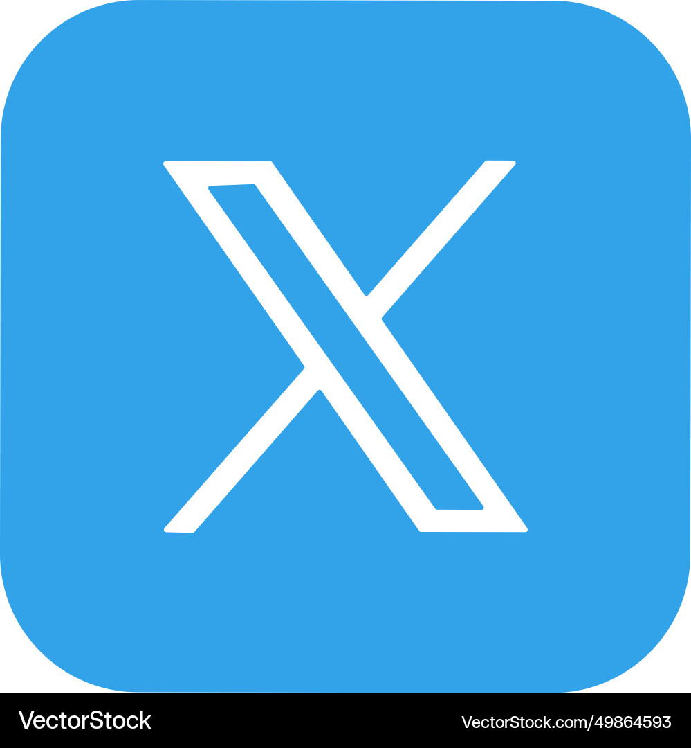 Twitter new x logo icons Royalty Free Vector Image