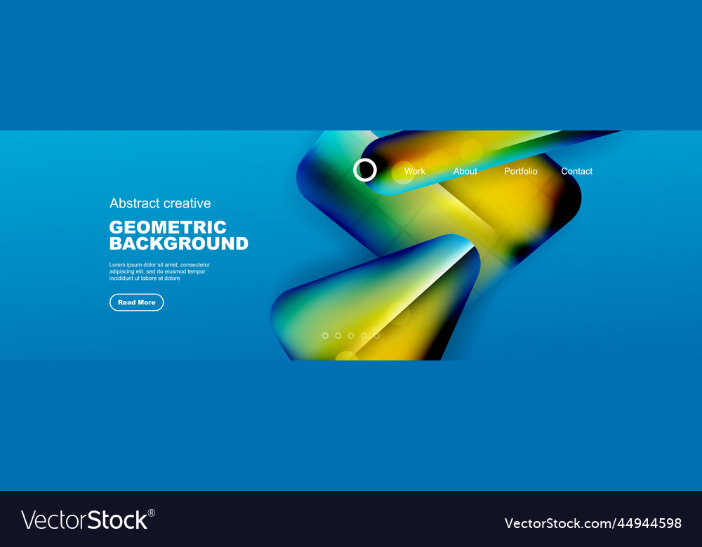 Bright glossy overlapping geometric shapes Vector Image