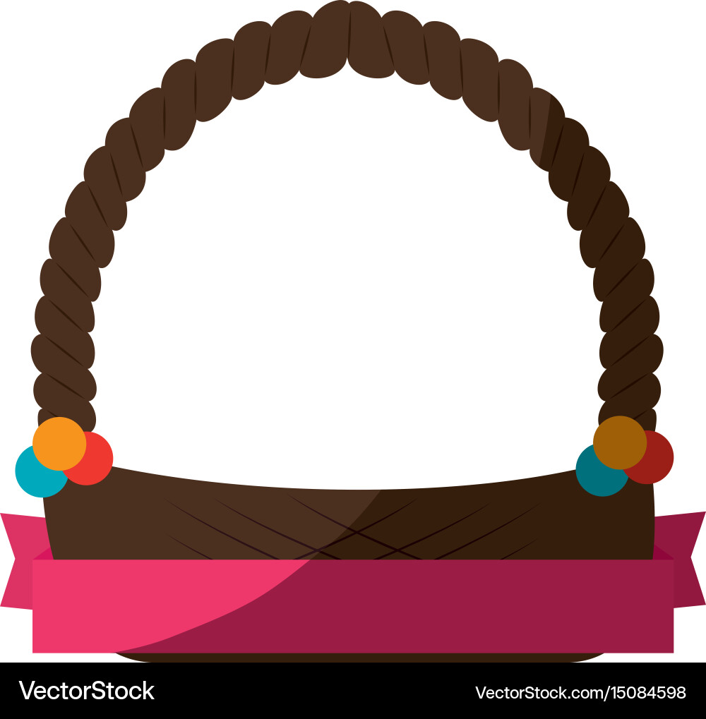 Empty easter basket Royalty Free Vector Image - VectorStock