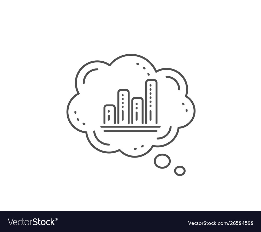 Graph line icon column chart sign Royalty Free Vector Image